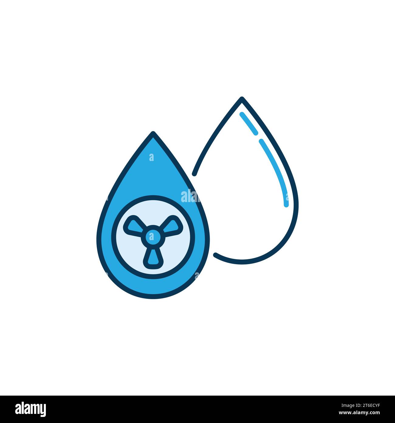 Radioactive Water Drop vector Pollution concept modern icon or symbol ...