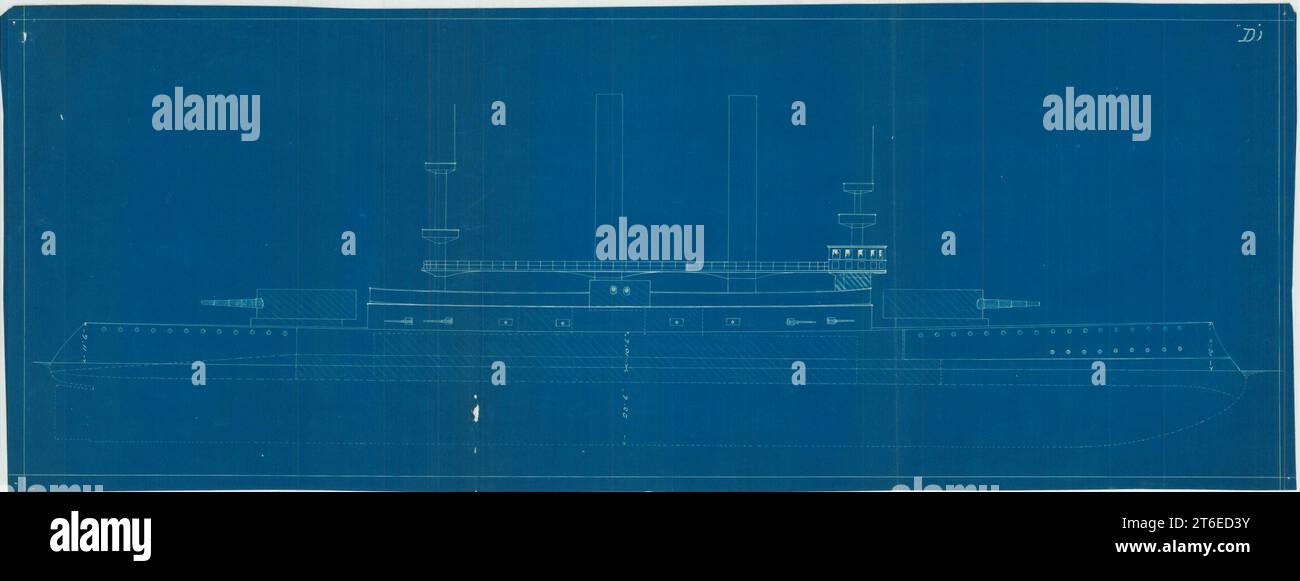 USS Kearsarge (BB-5) and USS Kentucky (BB-6)- ''D'' (outboard profile Stock Photo - Alamy