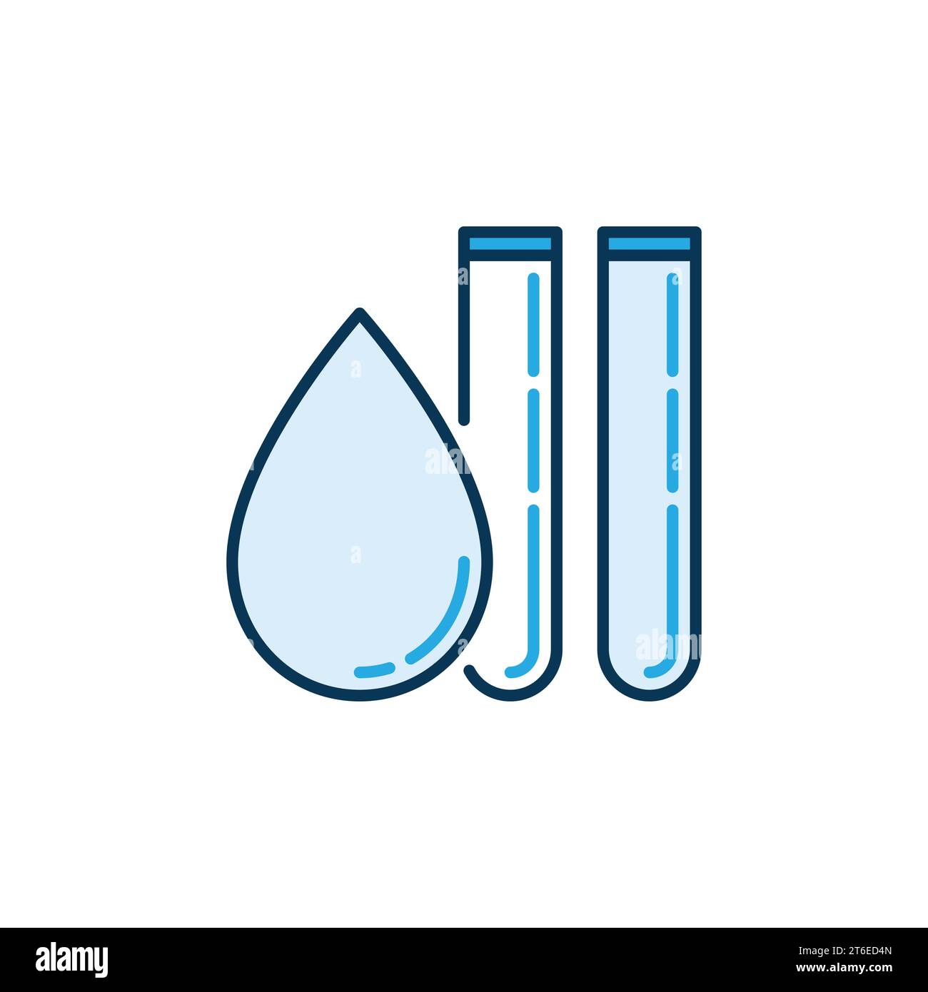 Test Tubes and Water Drop colored vector Chemical Pollution concept ...