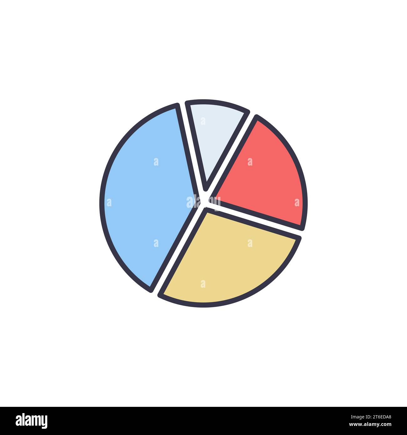 Pie Chart vector concept creative colored icon or design element Stock ...