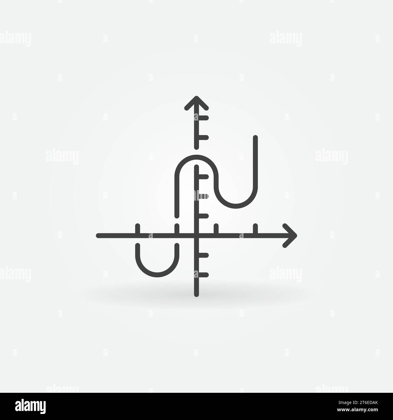 Math Graph vector concept icon or symbol in thin line style Stock ...