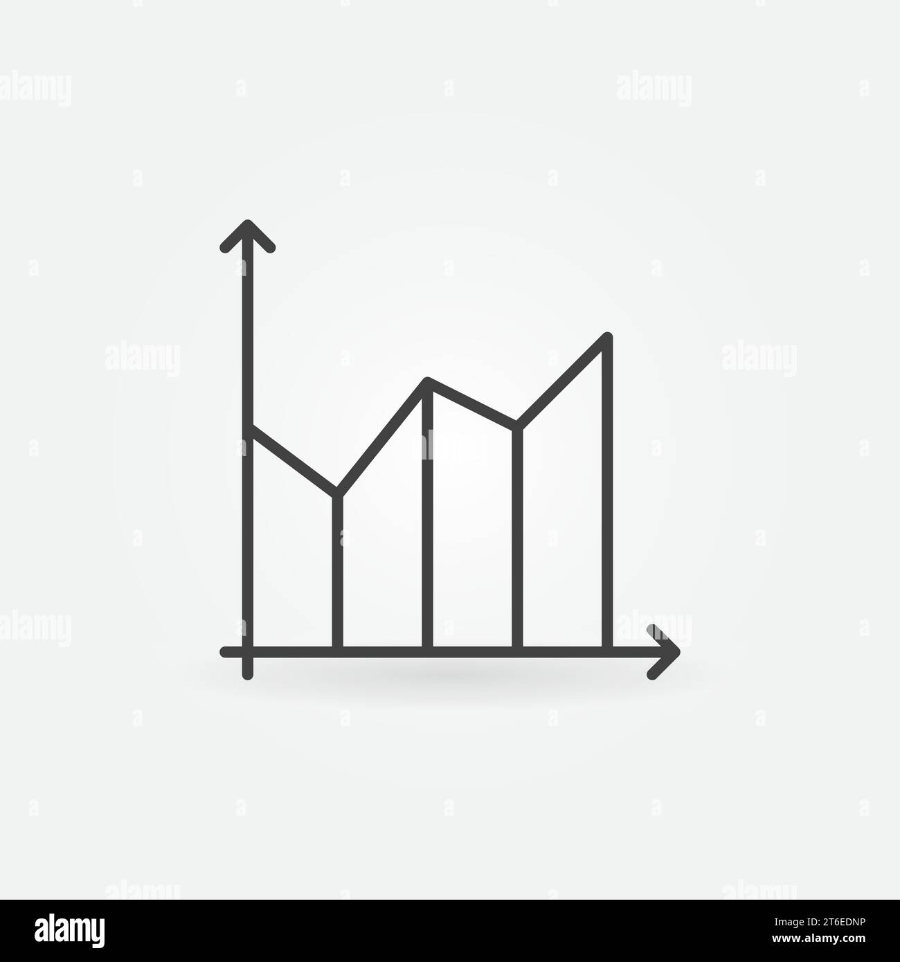 Growing Graph Linear Vector Concept Icon Or Logo Element Stock Vector Image And Art Alamy