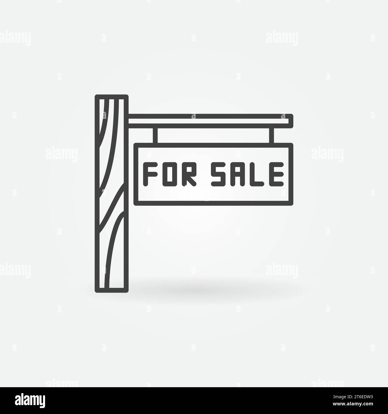 For Sale vector Real Estate concept icon or sign in outline style Stock ...