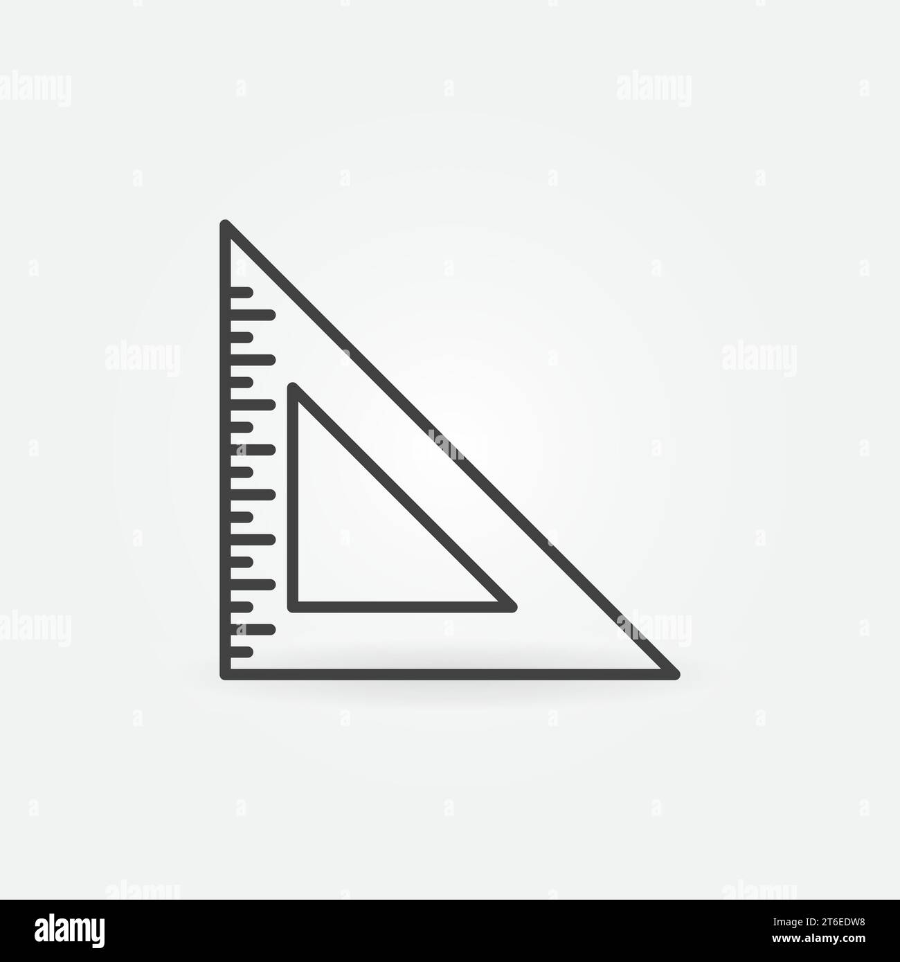 Triangle Ruler vector thin line concept icon or design element Stock Vector Image & Art - Alamy