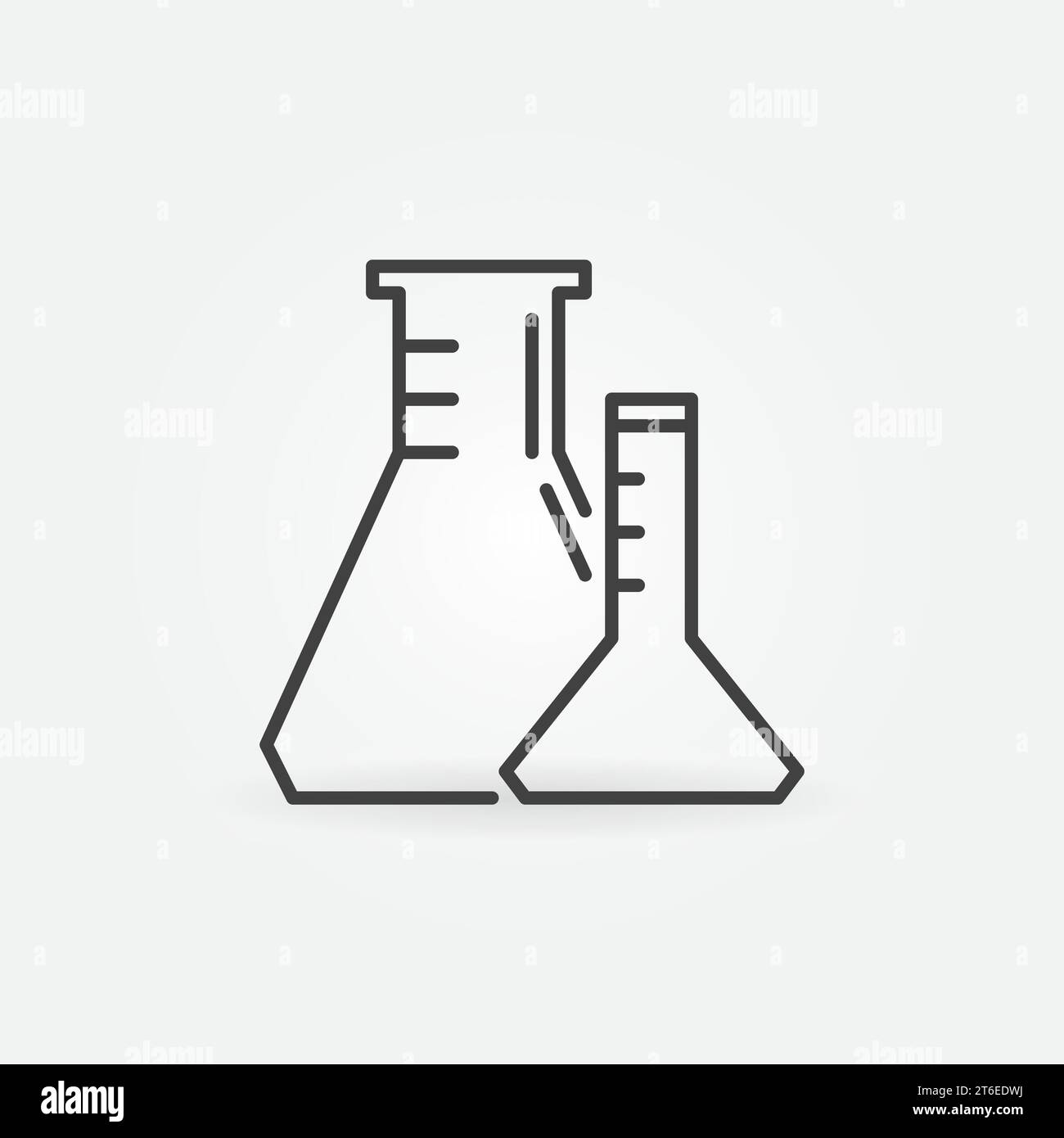 Lab Erlenmeyer Flasks vector thin line concept icon or design element ...
