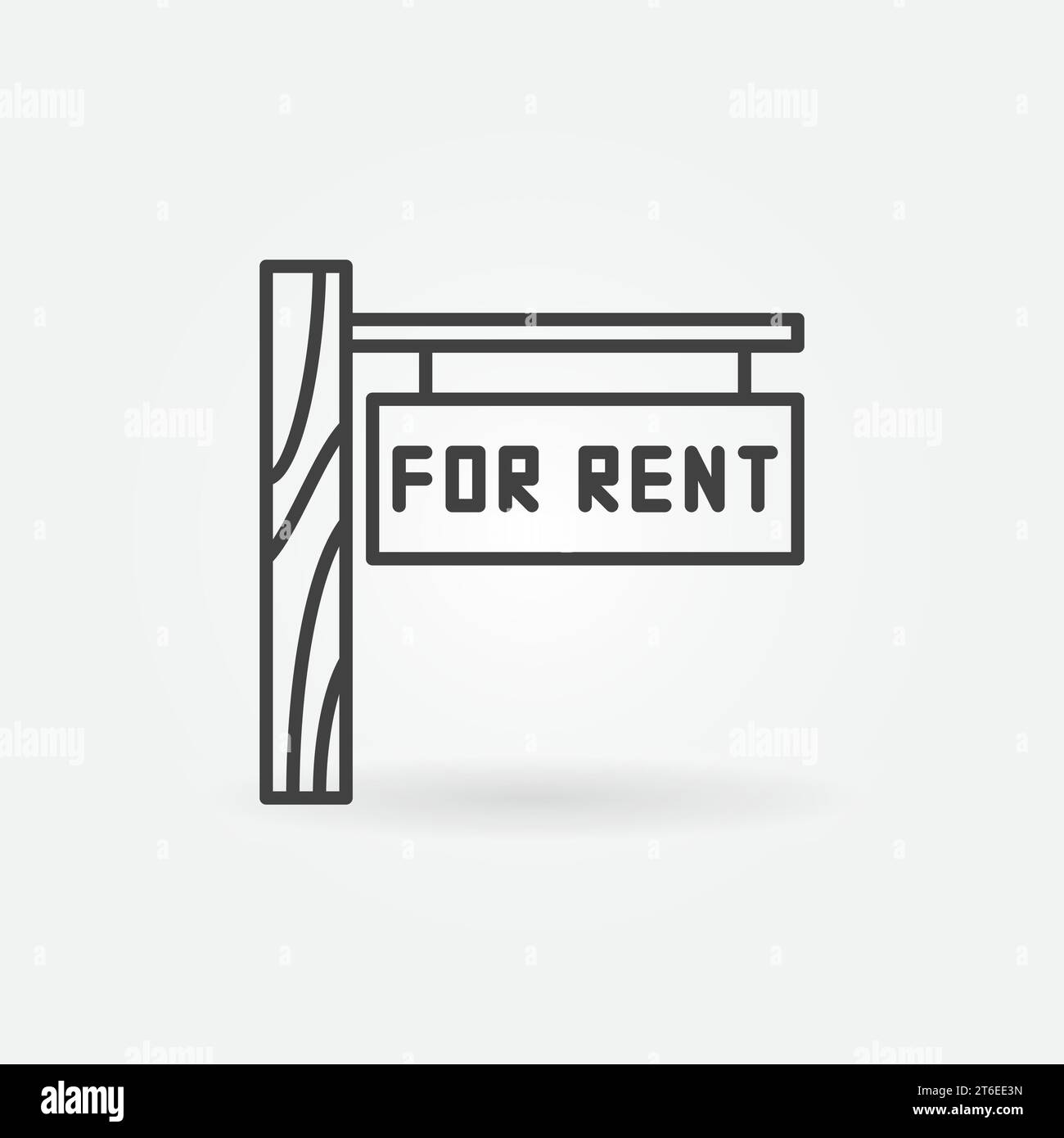 For Rent vector Real Estate concept icon or symbol in thin line style ...