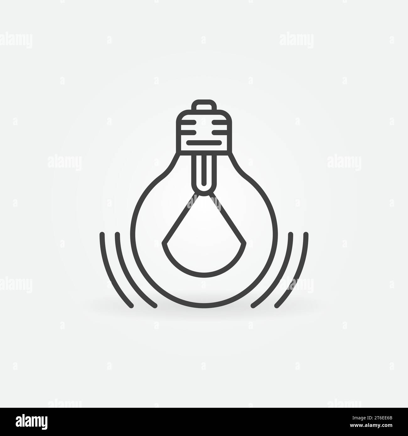 Light Bulb outline icon. Electric lightbulb vector thin line concept ...