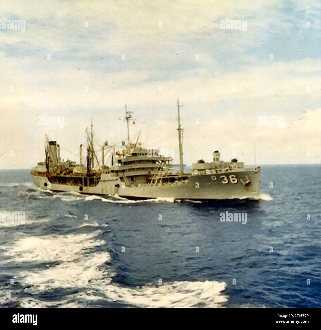 USS Kennebec (AO-36) underway in the Western Pacific, in 1964 Stock ...