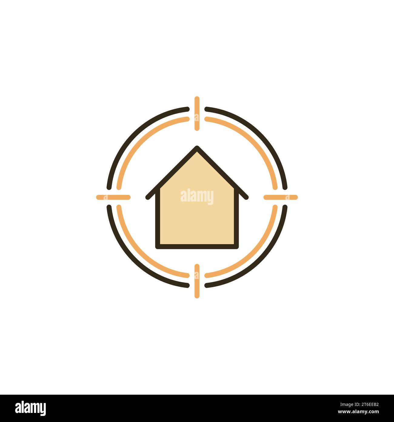 House in Target vector concept colored icon or design element Stock ...