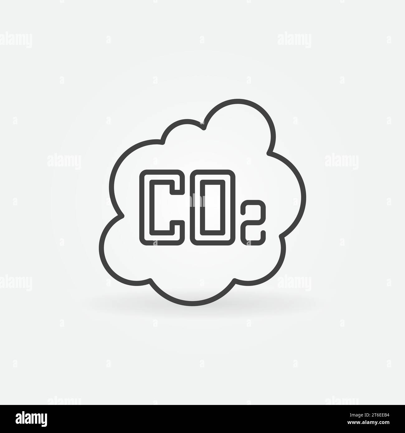 Carbon Dioxide outline vector CO2 concept icon or design element Stock ...