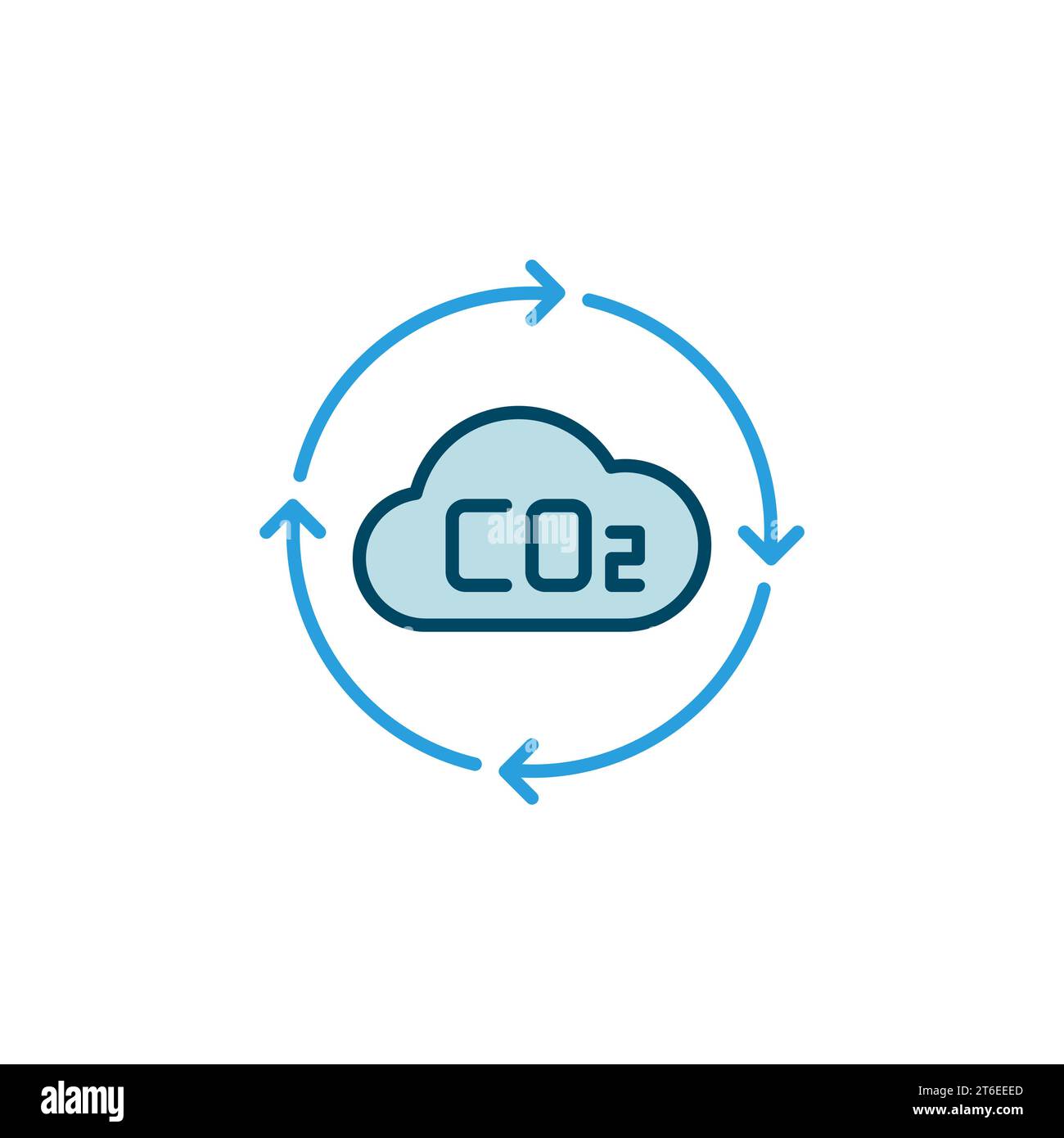 Carbon Dioxide CO2 with Arrows vector modern concept icon or symbol ...