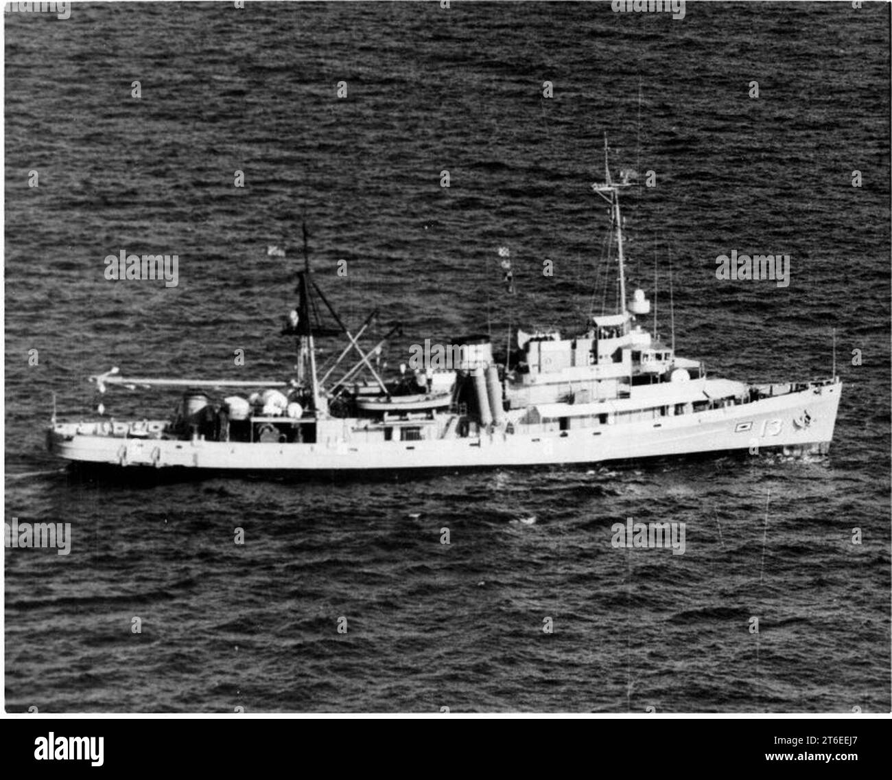 USS Kittiwake (ASR-13) underway, circa in the 1970s Stock Photo - Alamy