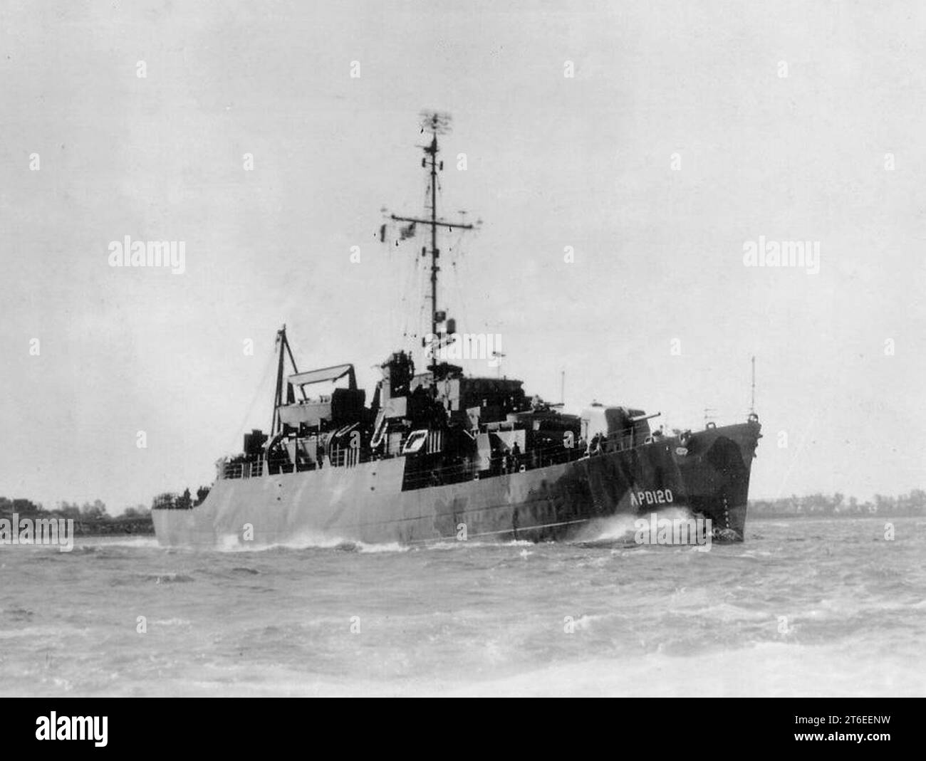 USS Kline (APD-120) underway, circa in late 1944 Stock Photo - Alamy