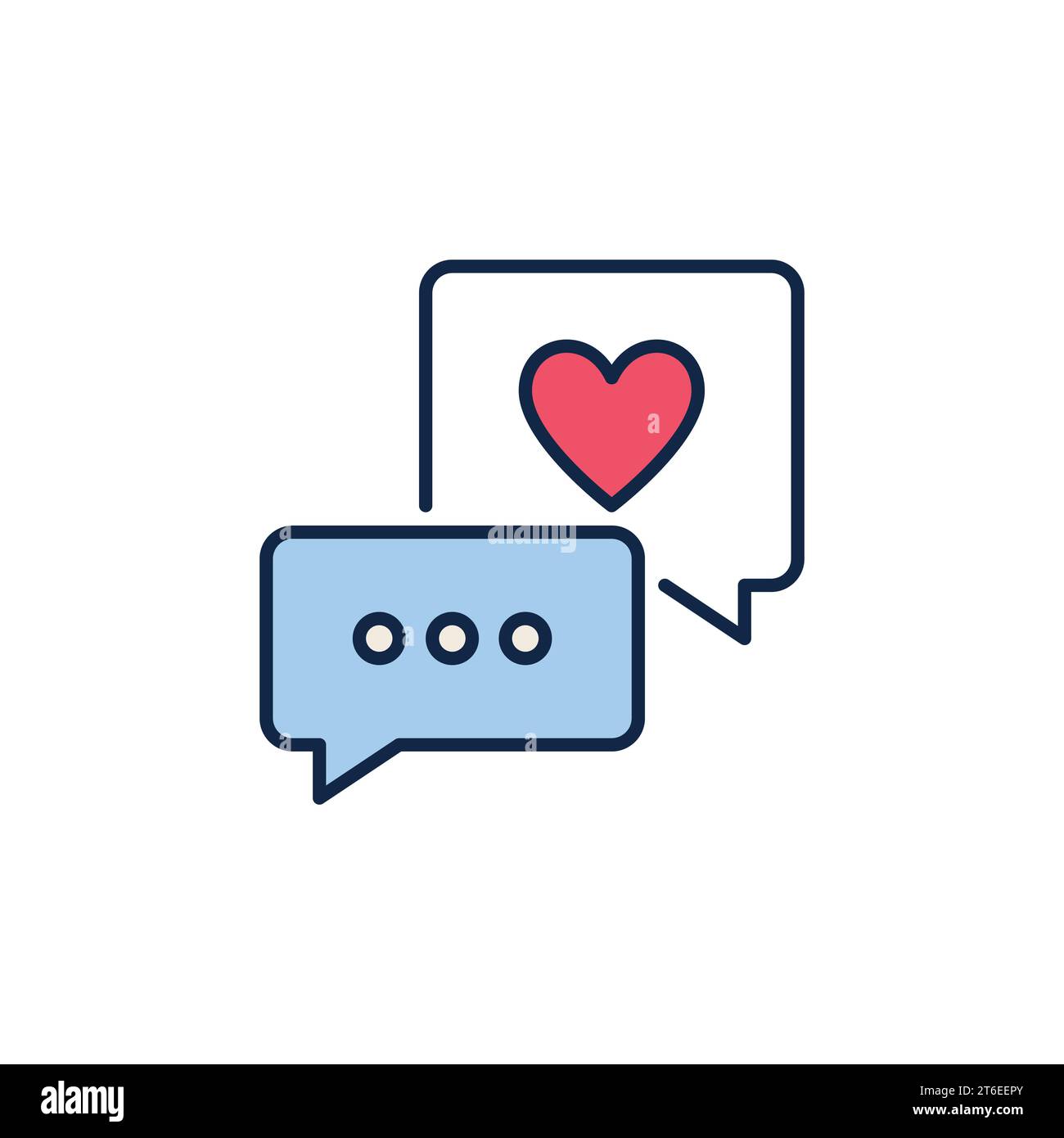 2 Speech Bubbles vector Chatting concept colored icon or symbol Stock ...