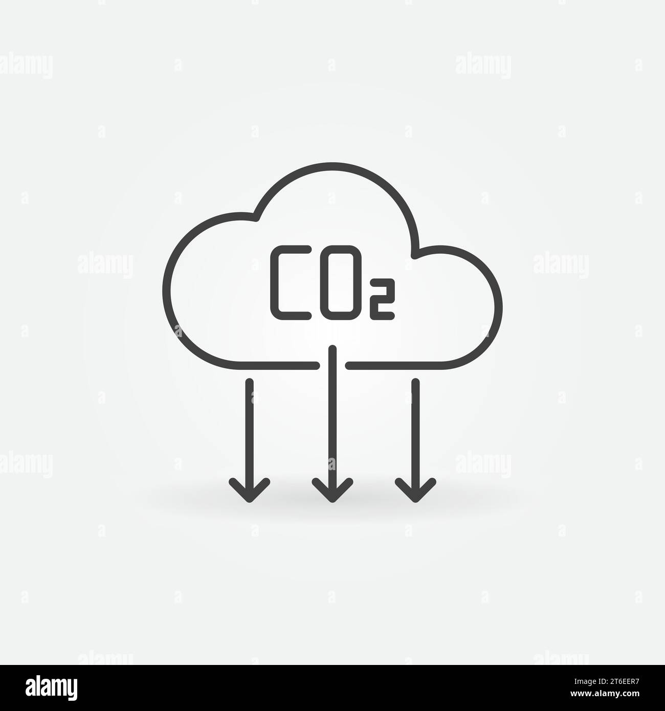 Carbon Dioxide Cloud linear vector CO2 concept icon or logo element Stock Vector Image & Art - Alamy