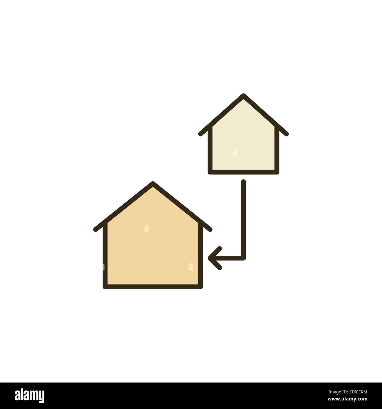 Two houses illustration Cut Out Stock Images & Pictures - Alamy