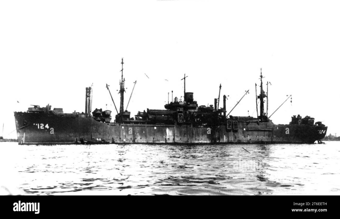 USS La Grange (APA-124) at anchor, in 1945 Stock Photo - Alamy