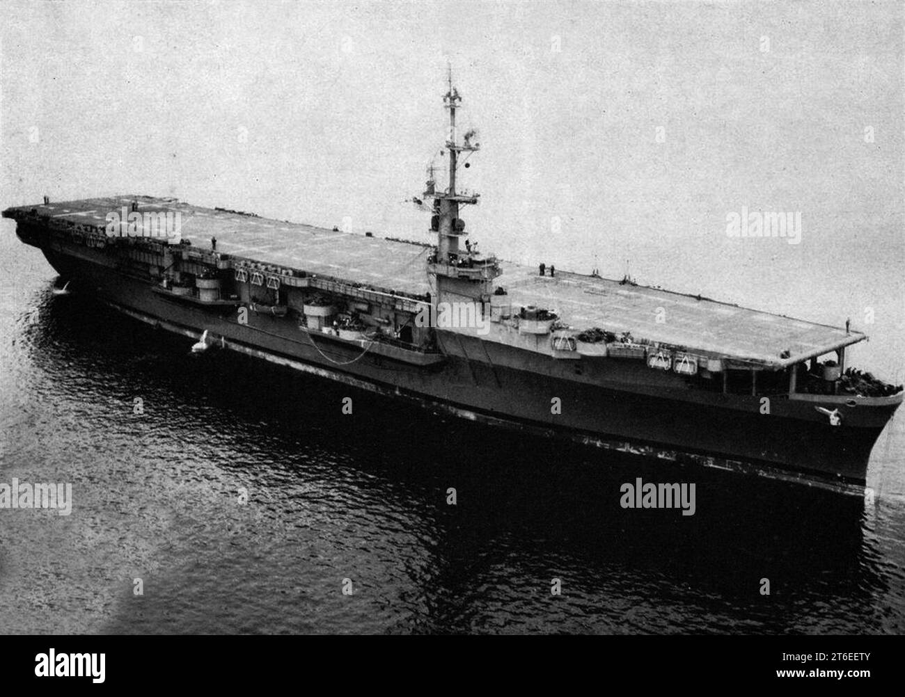 USS Kula Gulf (CVE-108) underway in Puget Sound, Washington (USA), on ...