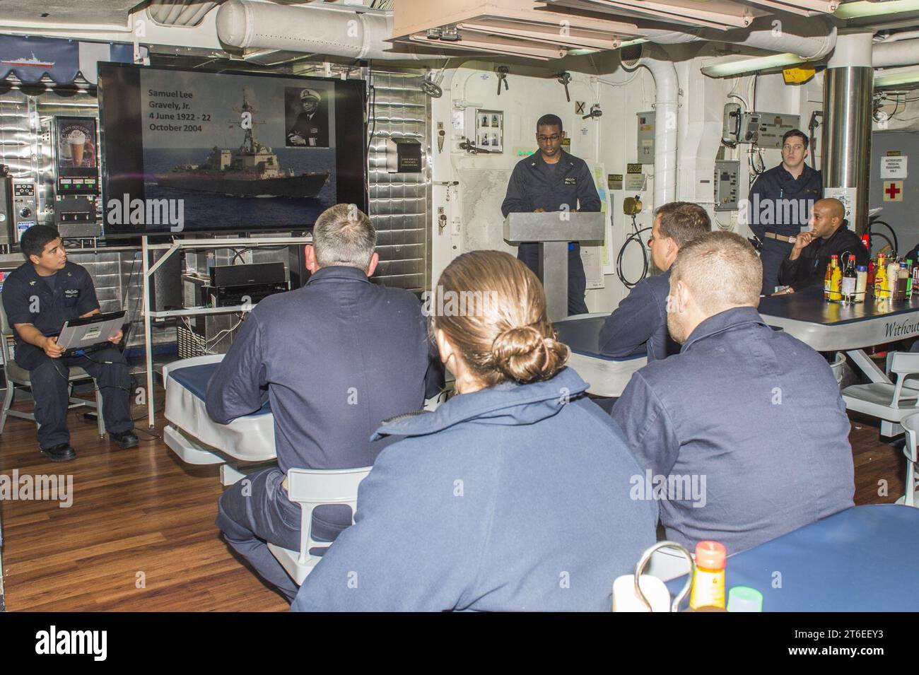 USS Laboon Black History Month Celebration 150219 Stock Photo - Alamy