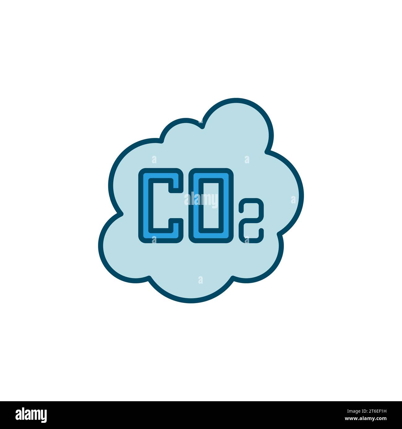 CO2 Carbon Dioxide vector concept modern colored icon or symbol Stock ...