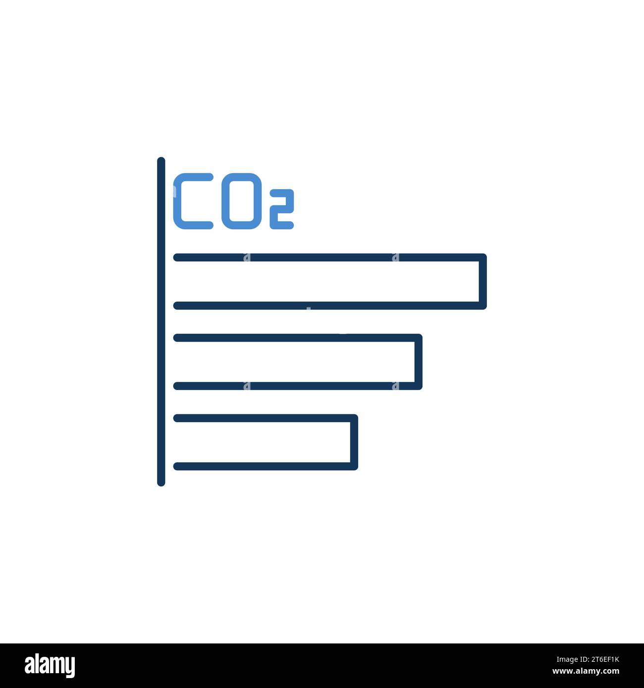 Carbon Dioxide CO2 Bar Chart vector concept modern icon or design ...