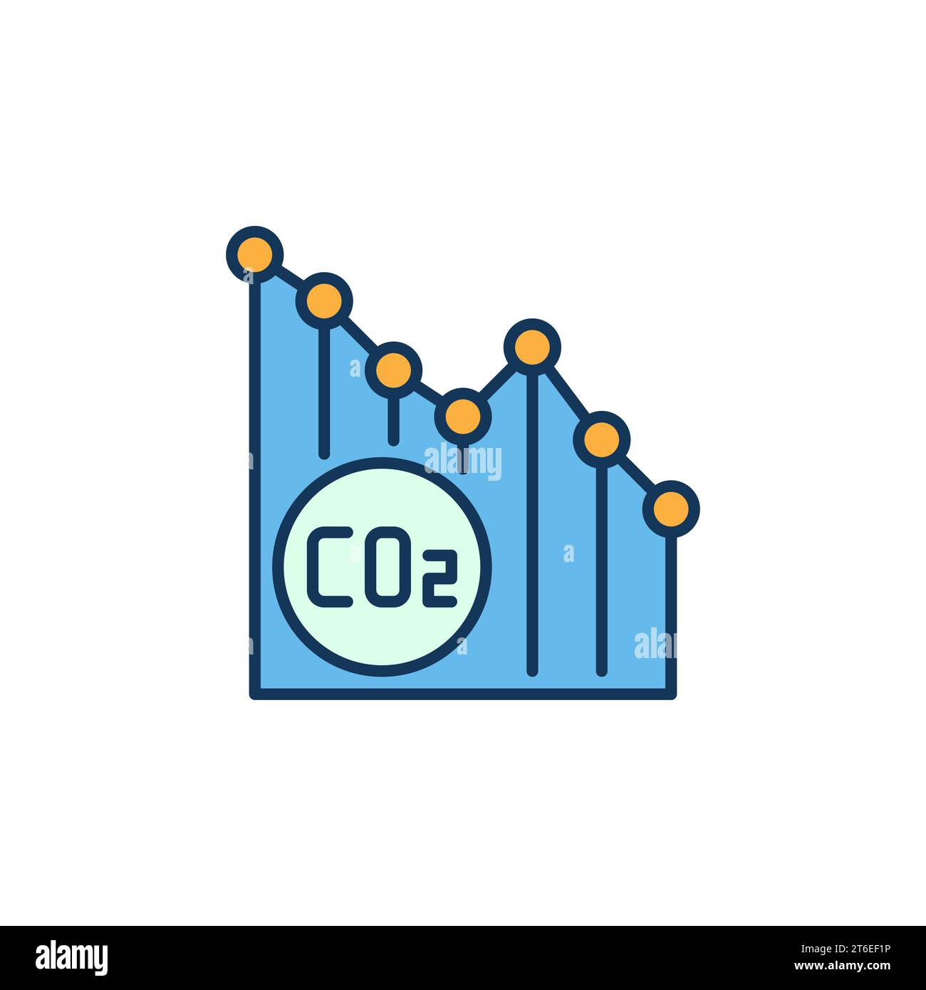 Carbon Dioxide CO2 Chart vector concept colored icon or sign Stock ...