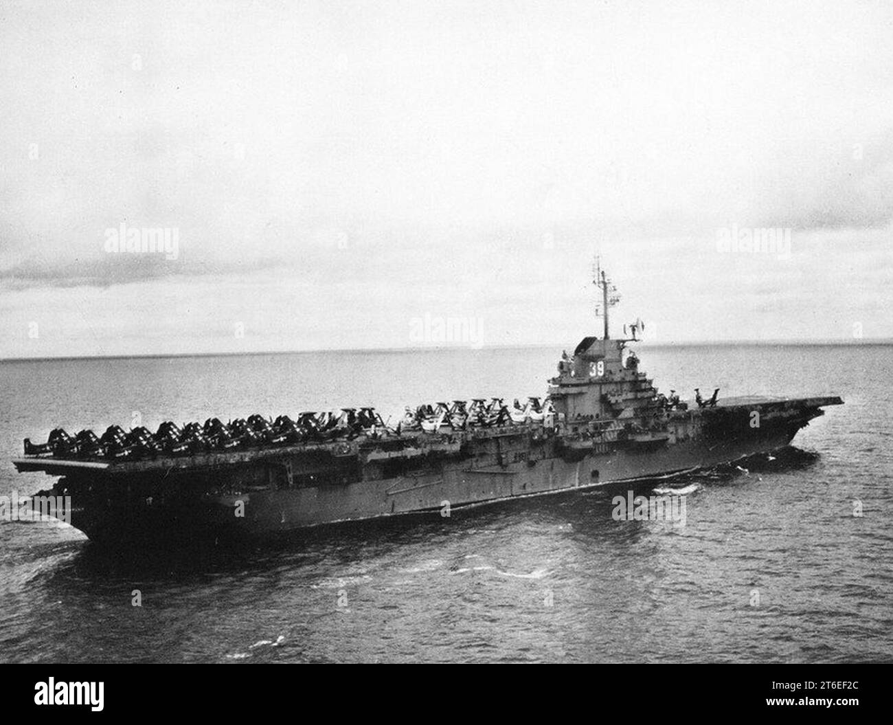 USS Lake Champlain (CVA-39) off Korea 1953 Stock Photo - Alamy