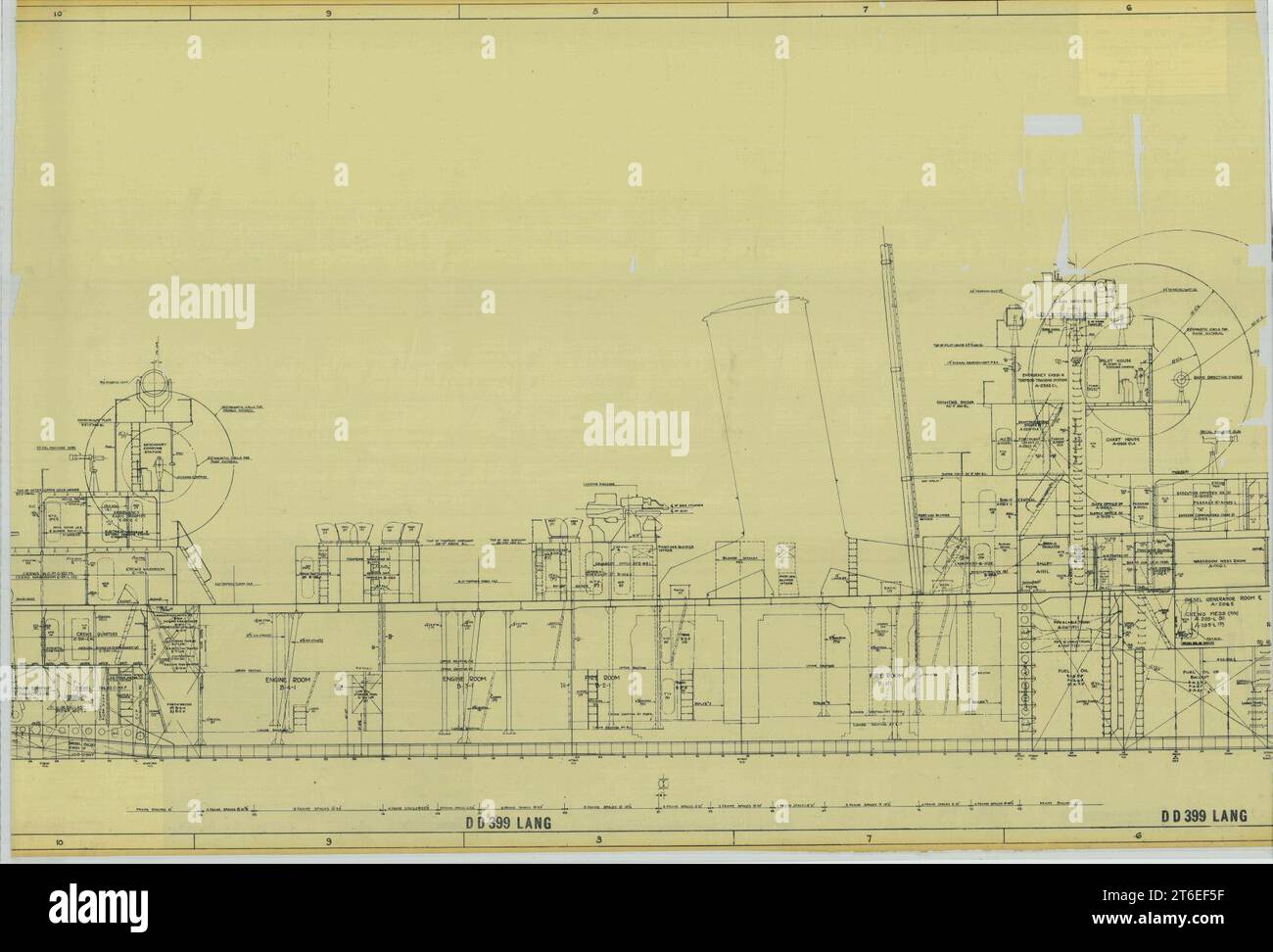 USS Lang (DD-399)- Deck Supports and Compartment and Access Inboard ...