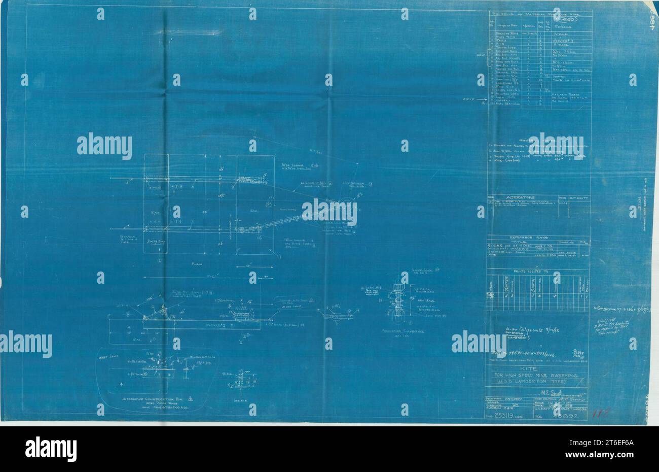 USS Lamberton (DMS-2)- Kite for High Speed Mine Sweeping Stock Photo ...