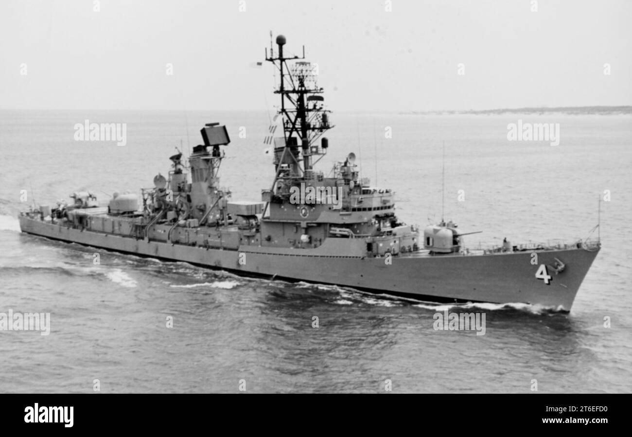 USS Lawrence (DDG-4) underway near Cape Henry on 3 May 1973 Stock Photo ...