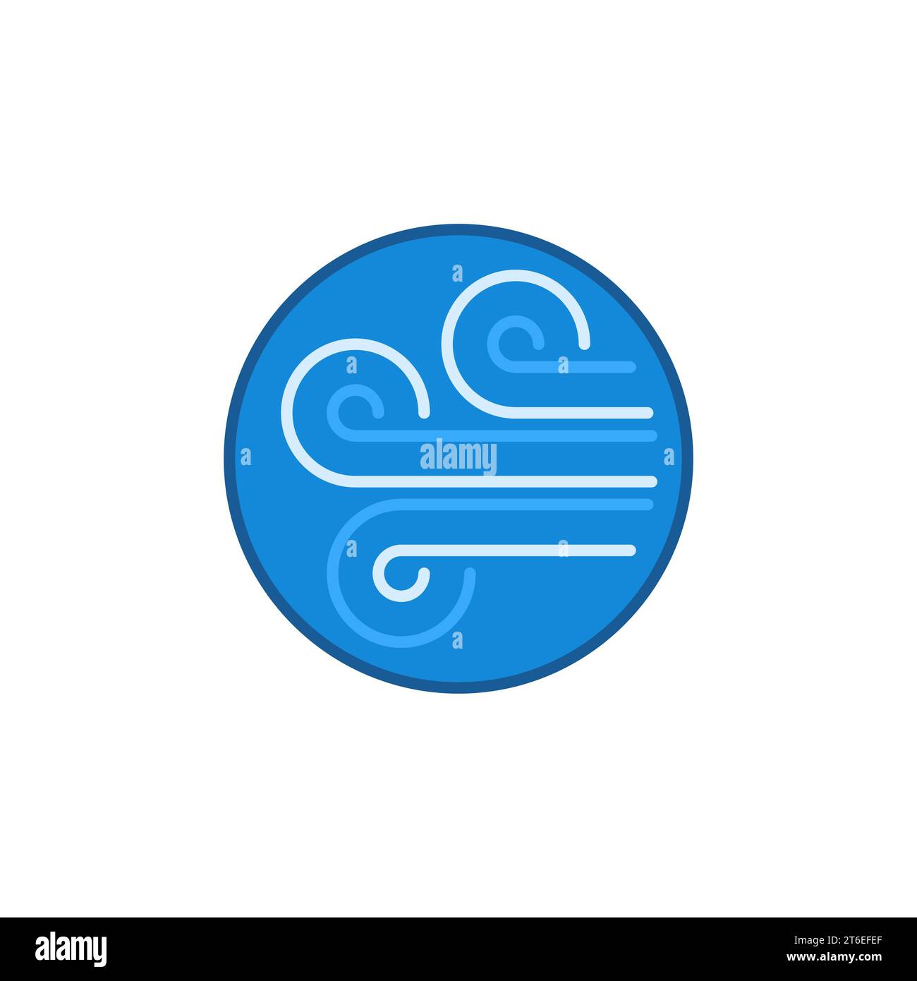 Wind Flows in Circle vector concept blue icon or design element Stock ...