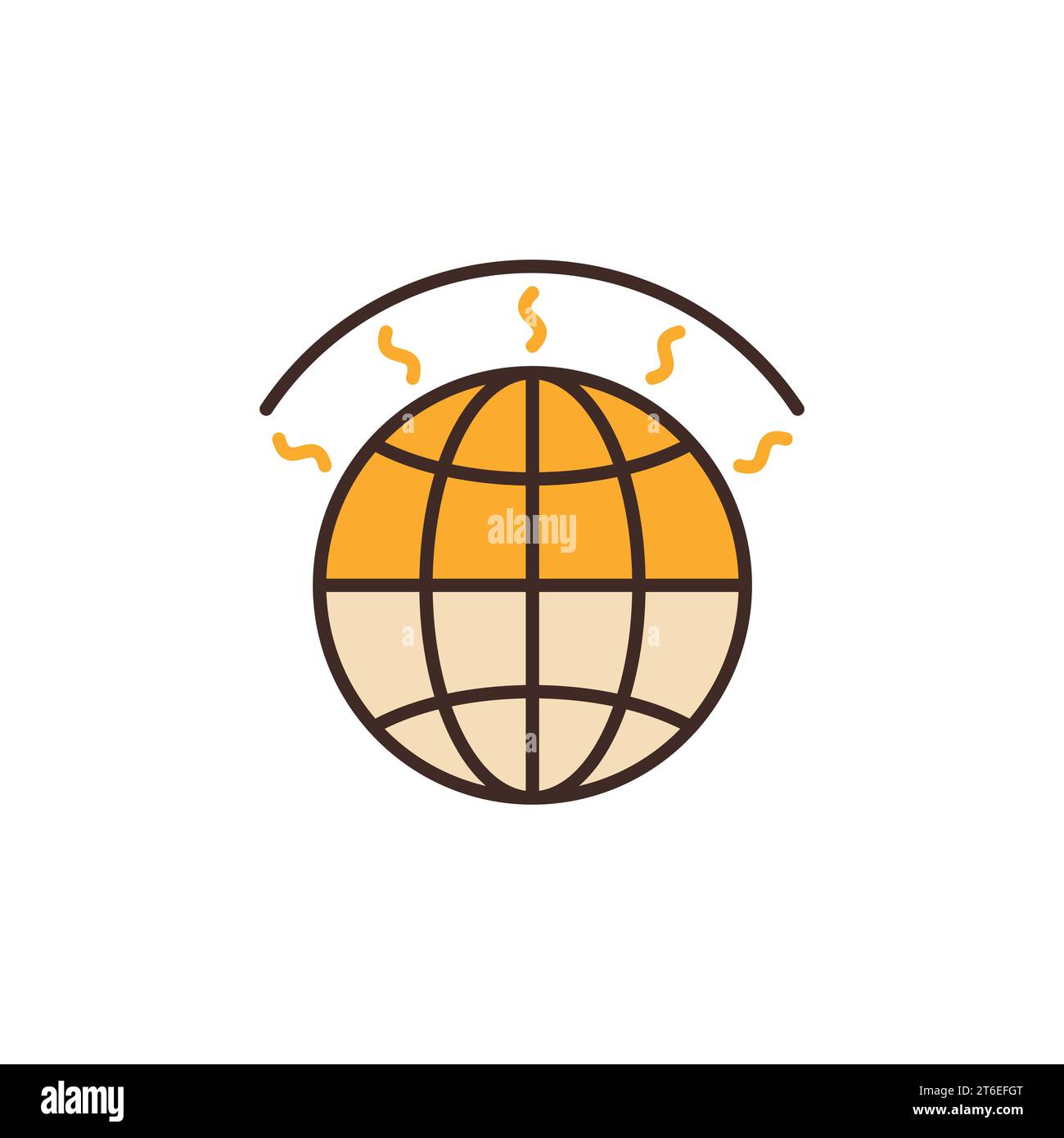 Greenhouse Effect vector concept colored icon. Global Warming modern ...