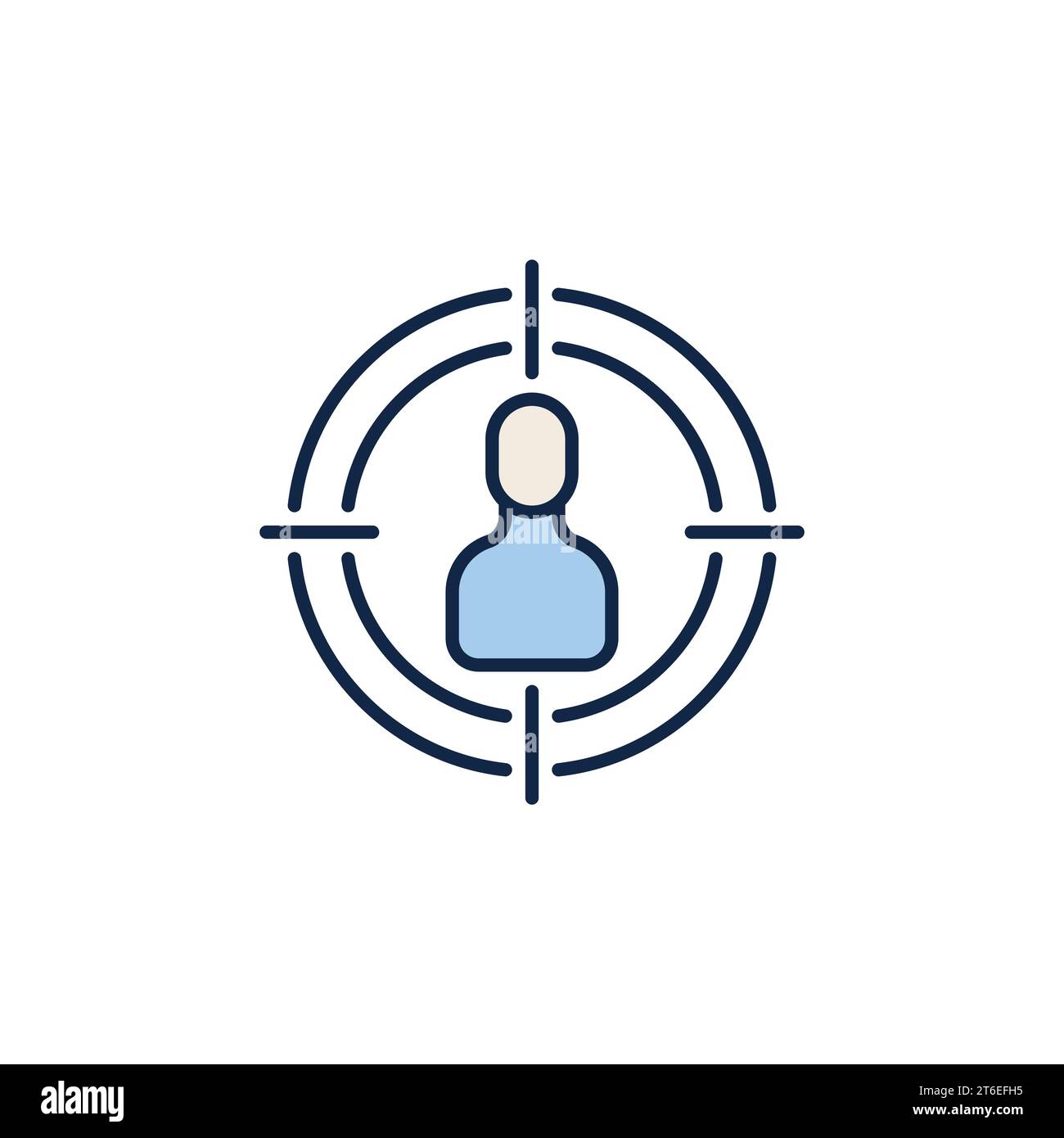 Man in Target vector Target Audience concept colored icon or design ...