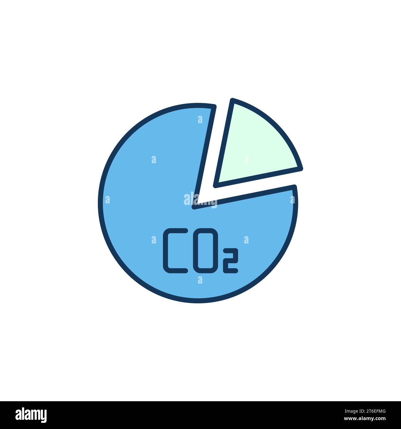 CO2 Pie Chart vector concept colored modern icon or design element ...