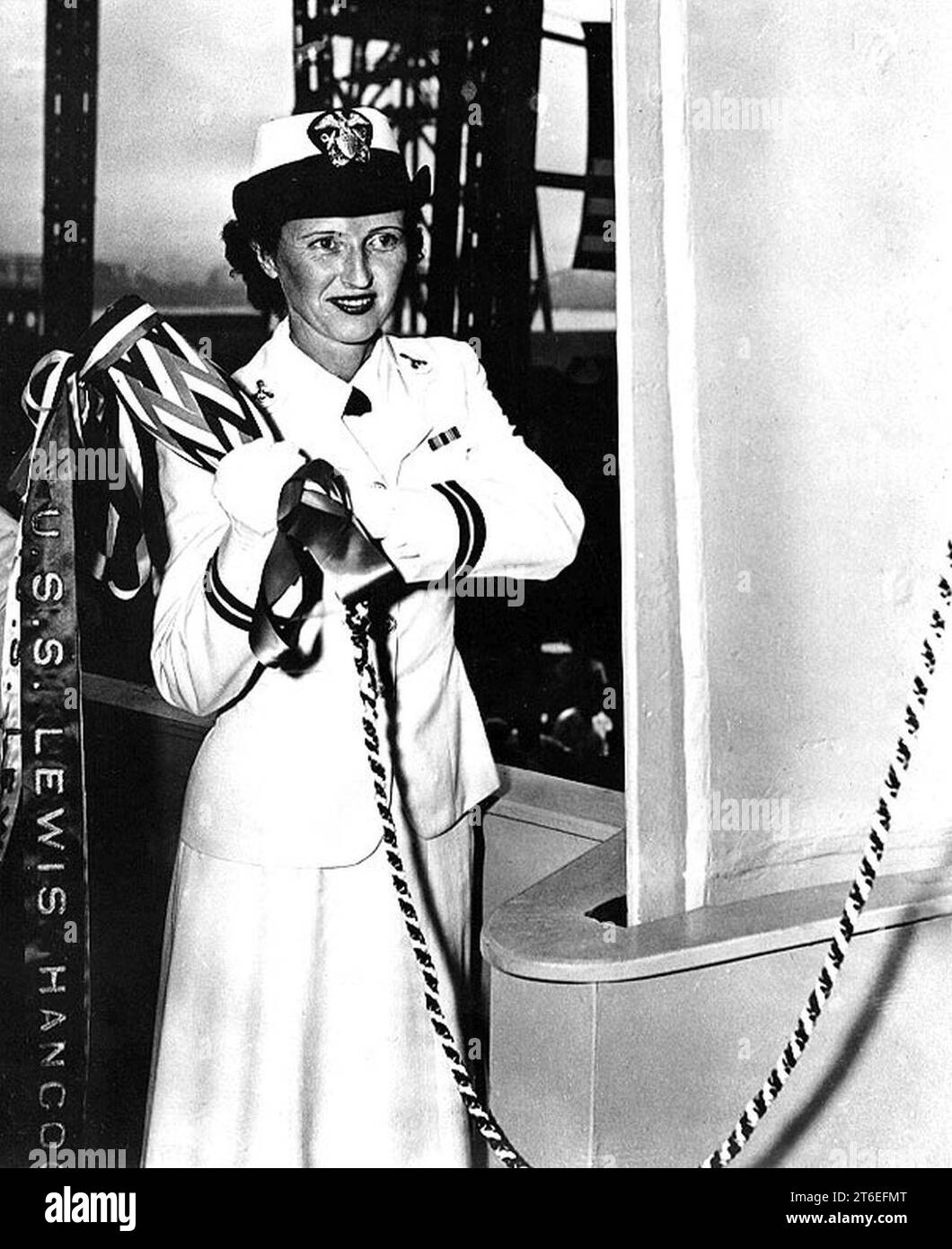 USS Lewis Hancock (DD-675) christening by LT Joy Bright Hancock 80 ...