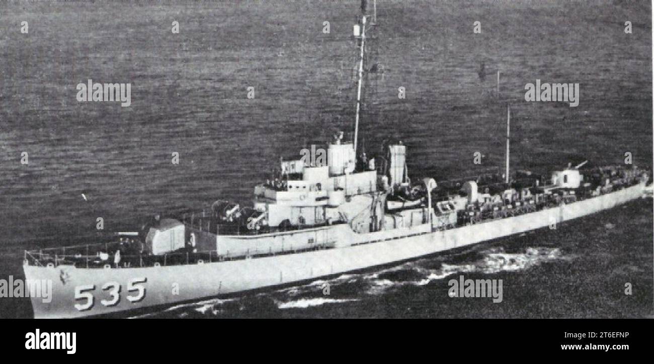 USS Lewis (DE-535) underway at sea, circa in 1959 Stock Photo - Alamy