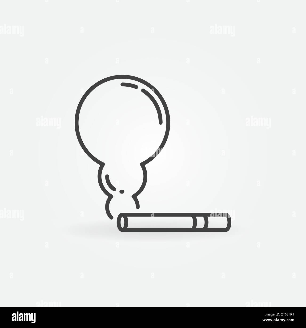 Cigarette outline vector Smoking and Addiction concept icon or design ...