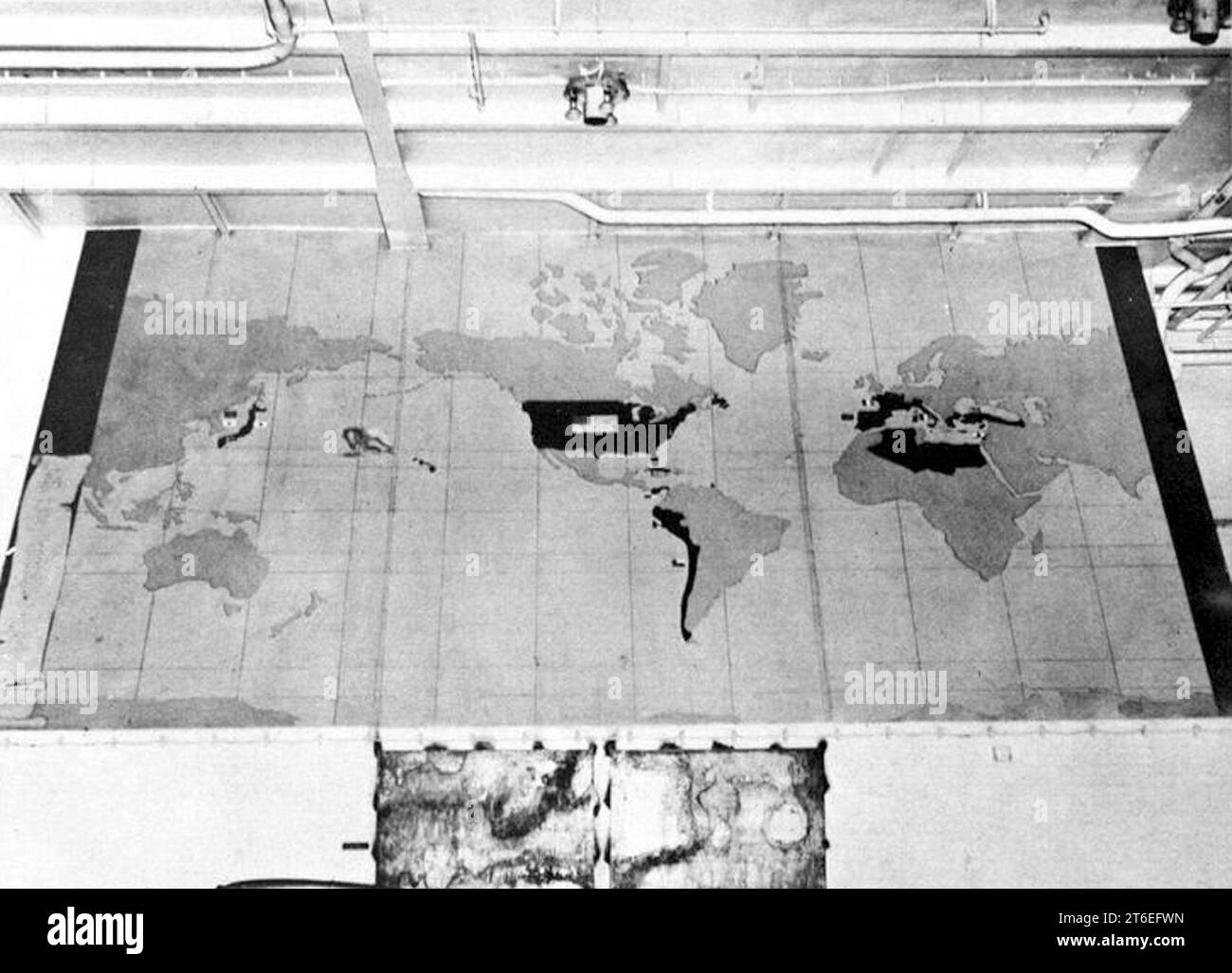 USS Leyte (CV-32) deployment map, in the 1950s Stock Photo - Alamy