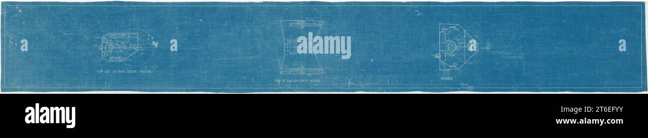 USS Little (DD-79)- Top of Afterdeck House; Top of Galley Deck House ...