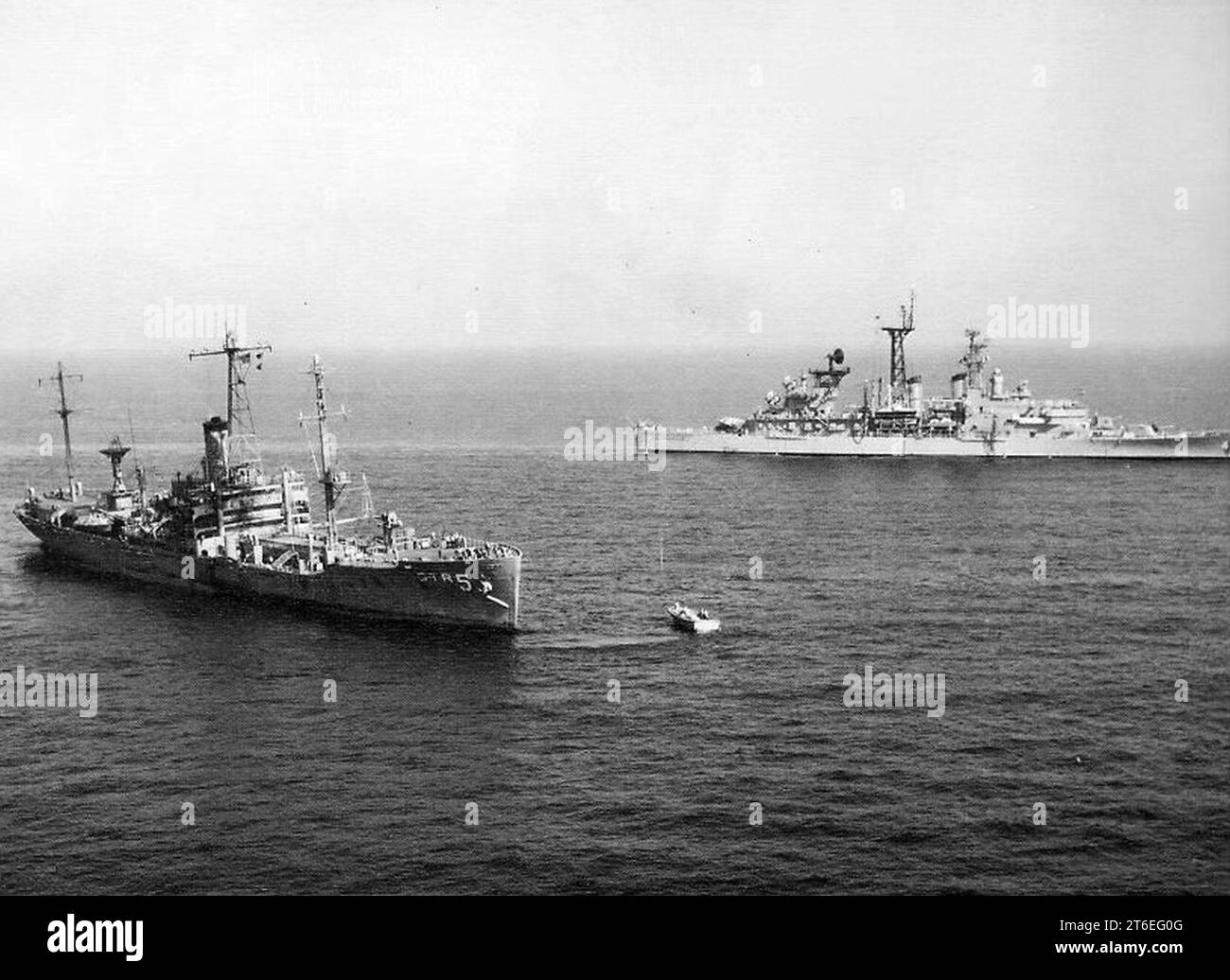 USS Liberty (AGTR-5) with USS Little Rock (CLG-4) 1967 Stock Photo - Alamy