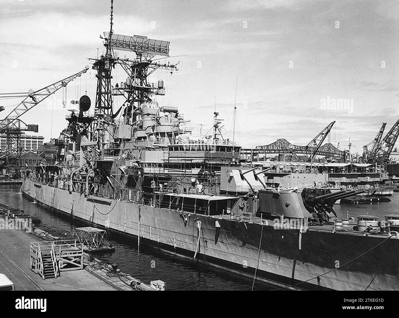 USS Little Rock (CLG-4) at Boston Naval Shipyard 1971 Stock Photo - Alamy