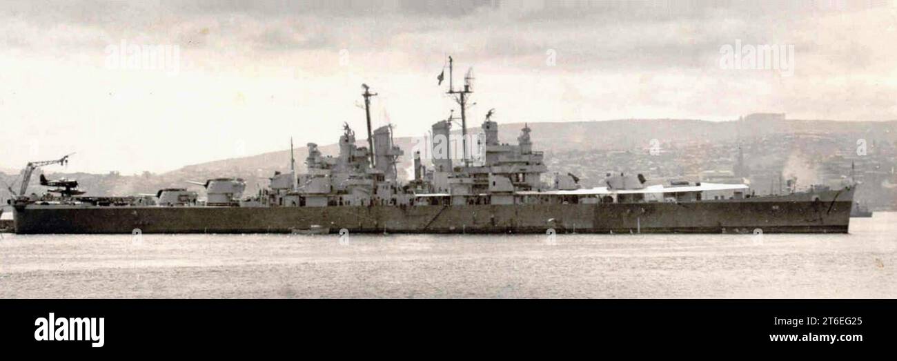 USS Little Rock (CL-92) Valparaiso 1946 Stock Photo - Alamy