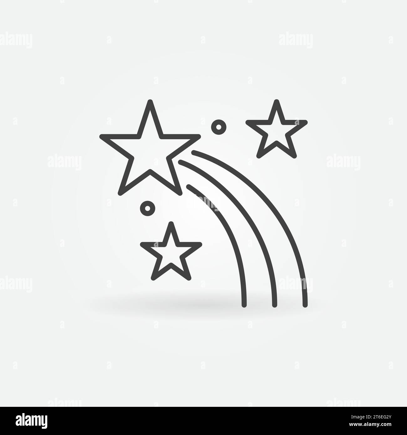 Christmas Falling Star linear vector concept icon or logo element Stock ...