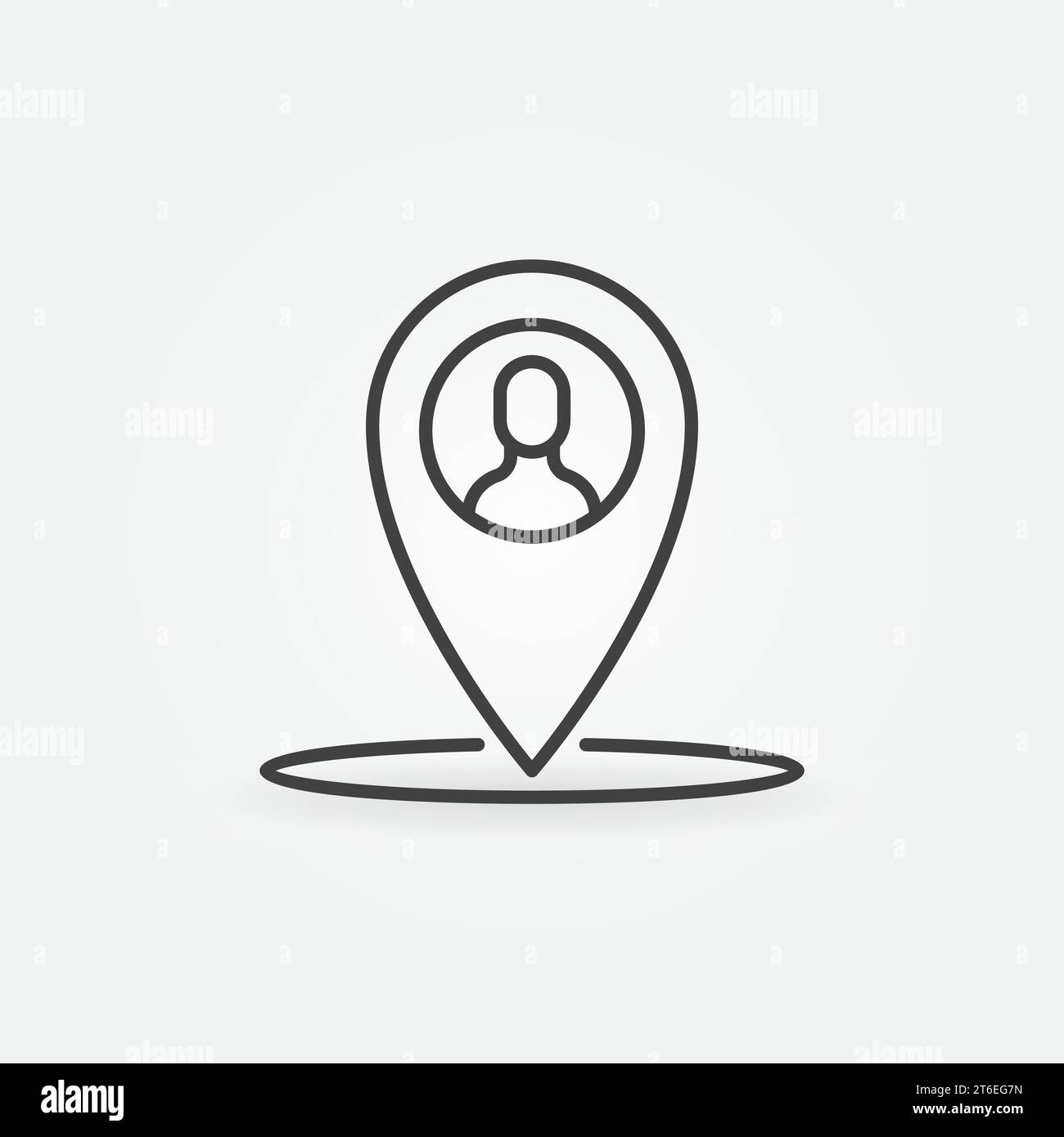 Person Location linear vector Pointer concept icon or logo element ...