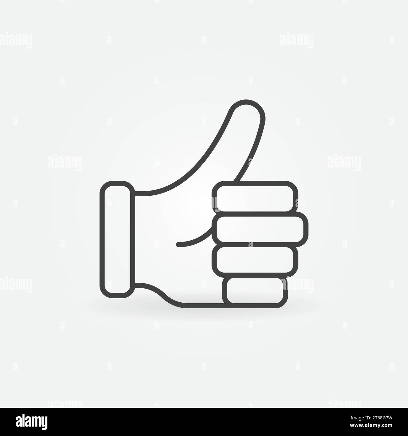 Thumbs Up vector Like concept icon or symbol in thin line style Stock ...