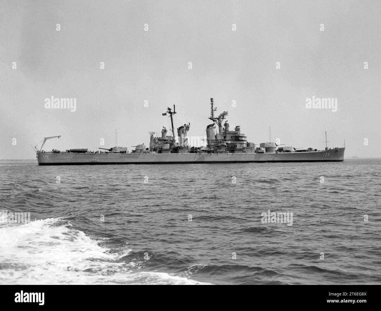 USS Los Angeles (CA-135) underway, circa in 1962 (7577518 Stock Photo ...