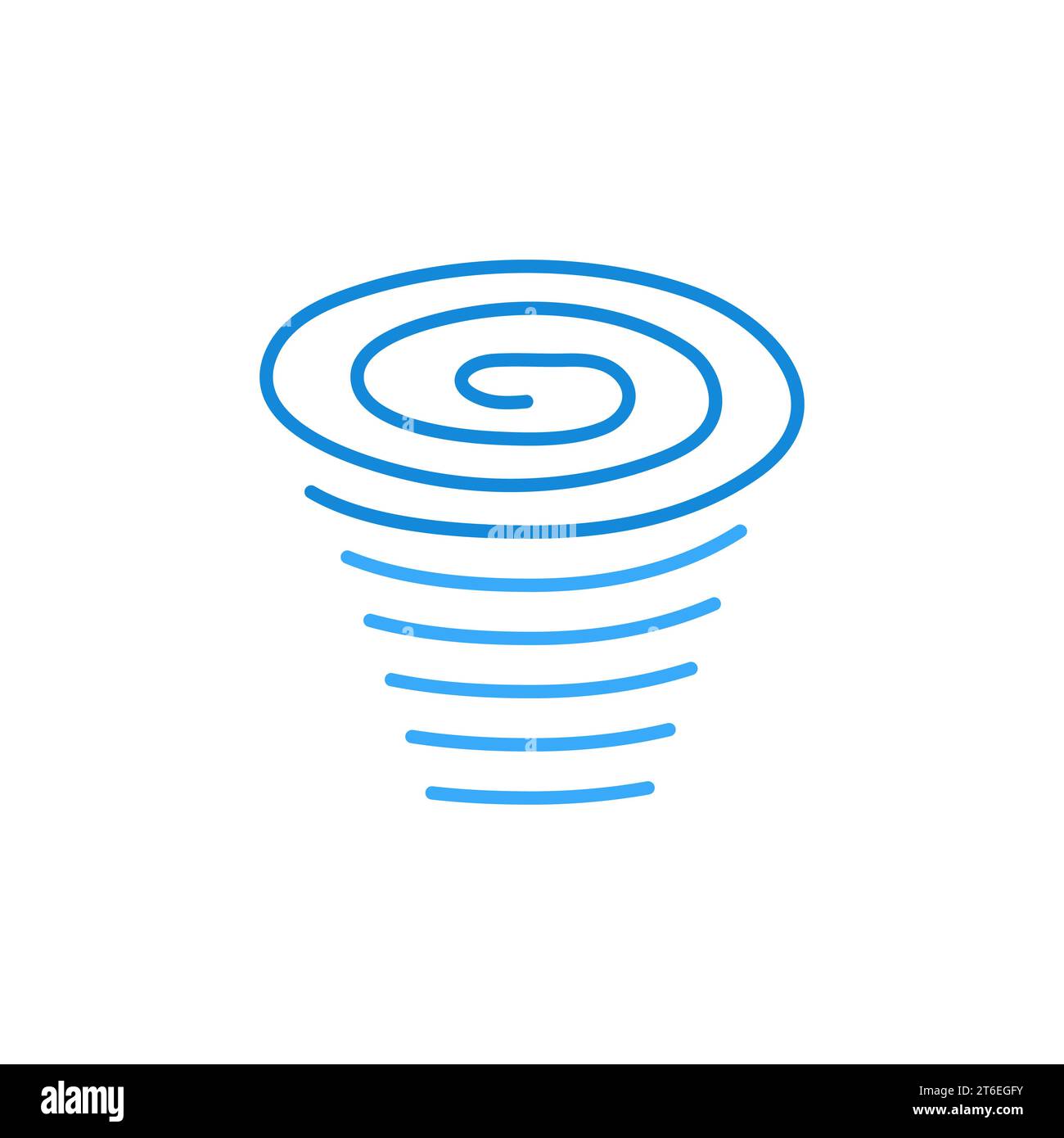Tornado blue line vector icon - Hurricane and Storm concept linear ...