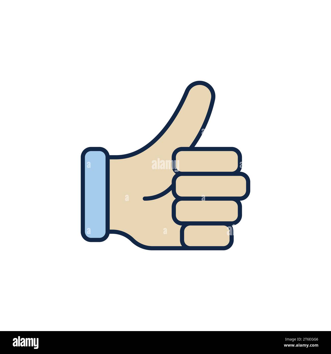 Thumbs Up vector Like concept colored icon or logo element Stock Vector ...
