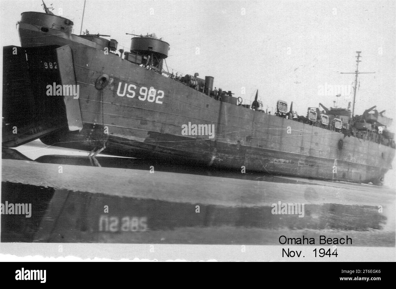 USS LST-982 Omaha Beach November 1944 Stock Photo - Alamy