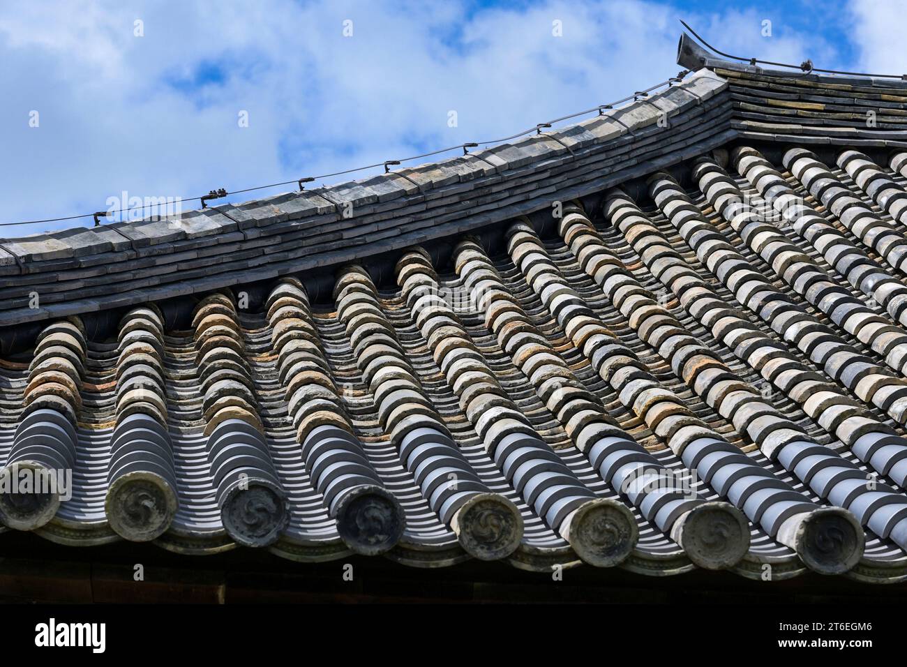 A photo shows the National Treasure Kannon Hall of Ko-onji Temple after ...